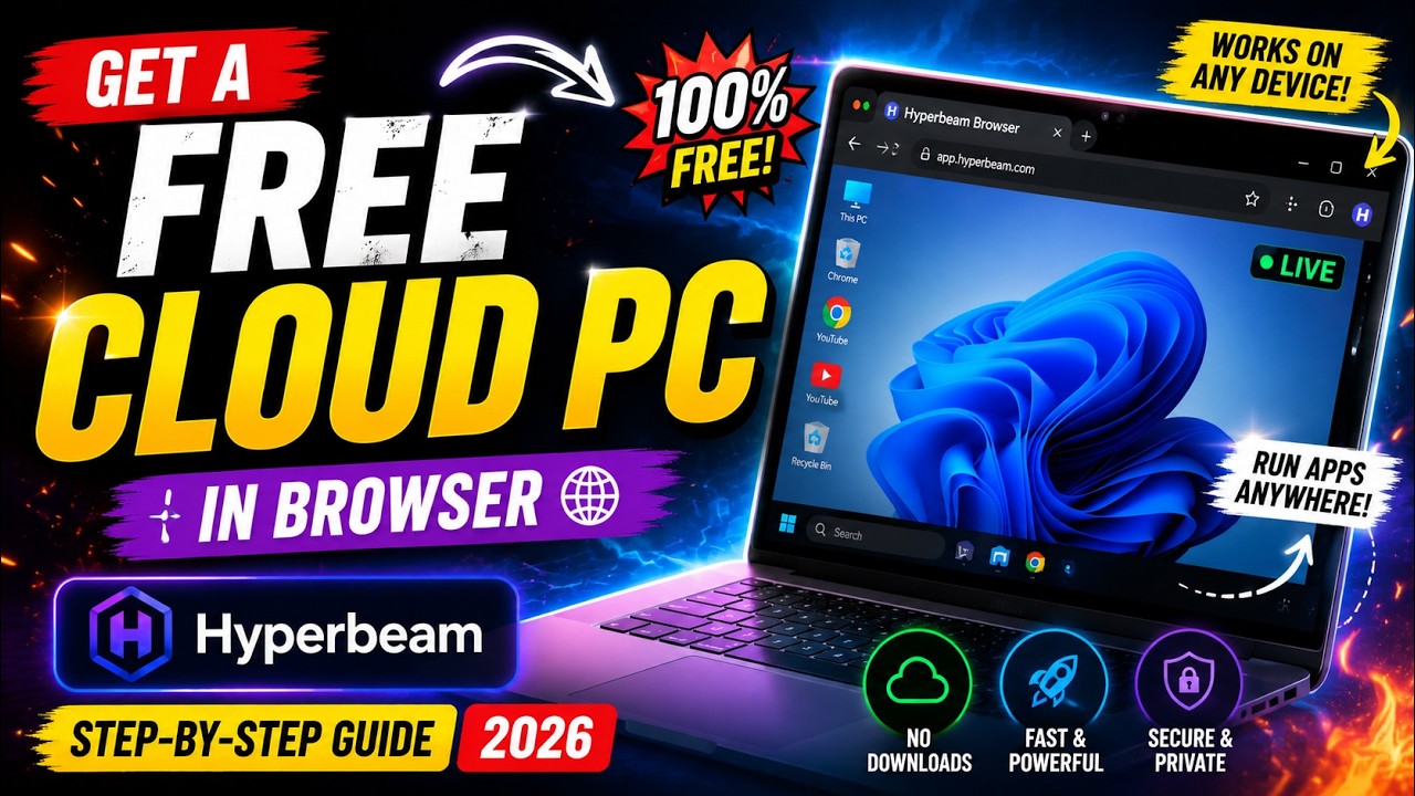 Get a FREE Cloud PC in Browser 💻 Hyperbeam Step by Step Guide 2026