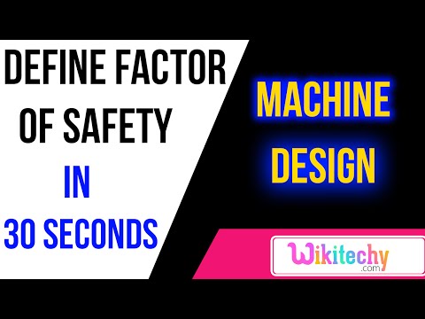 Define Factor of safety | machine design interview questions and answers