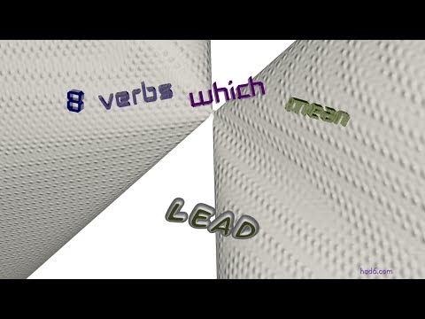 lead - 13 verbs which are synonym to lead (sentence examples)
