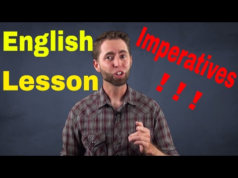 English Lesson - Imperatives - How to use imperatives 😀