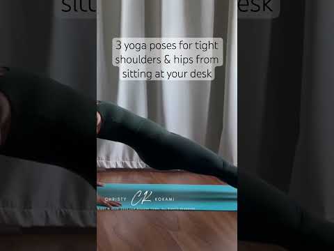 3 yoga poses for tight hips & shoulders #yogapractice #hipmobility #iyengaryoga #yogalife #yogapose