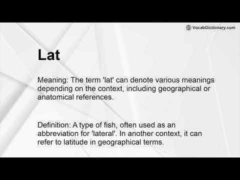 Lat Meaning