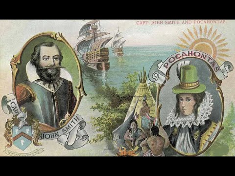 John Smith and Pocahontas 1608 Jamestown colony, Virginia, USA
