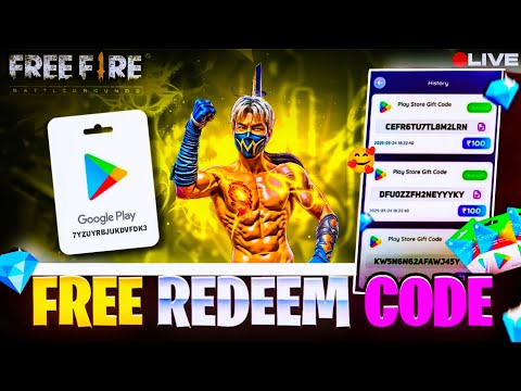 Free Fire FREE Redeem Code Today | 99% WorkingGoogle Play Gift Cards 💎🥰