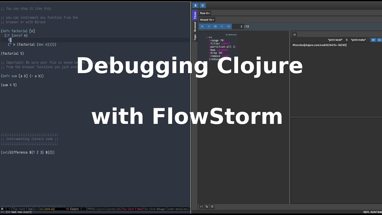 Debugging Clojure programs with FlowStorm