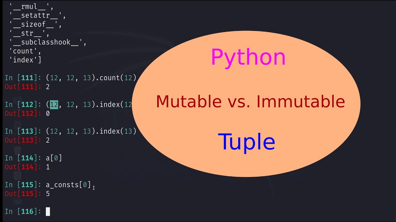 Python Basics - 19 - Tuple - mutable vs. immutable
