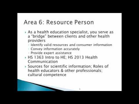 Responsibilities of a Health Educator Part 2