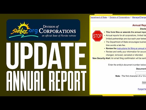 How To Update Your Annual Report for LLC/S CORP With Sunbiz Florida (2025) Simple Tutorial