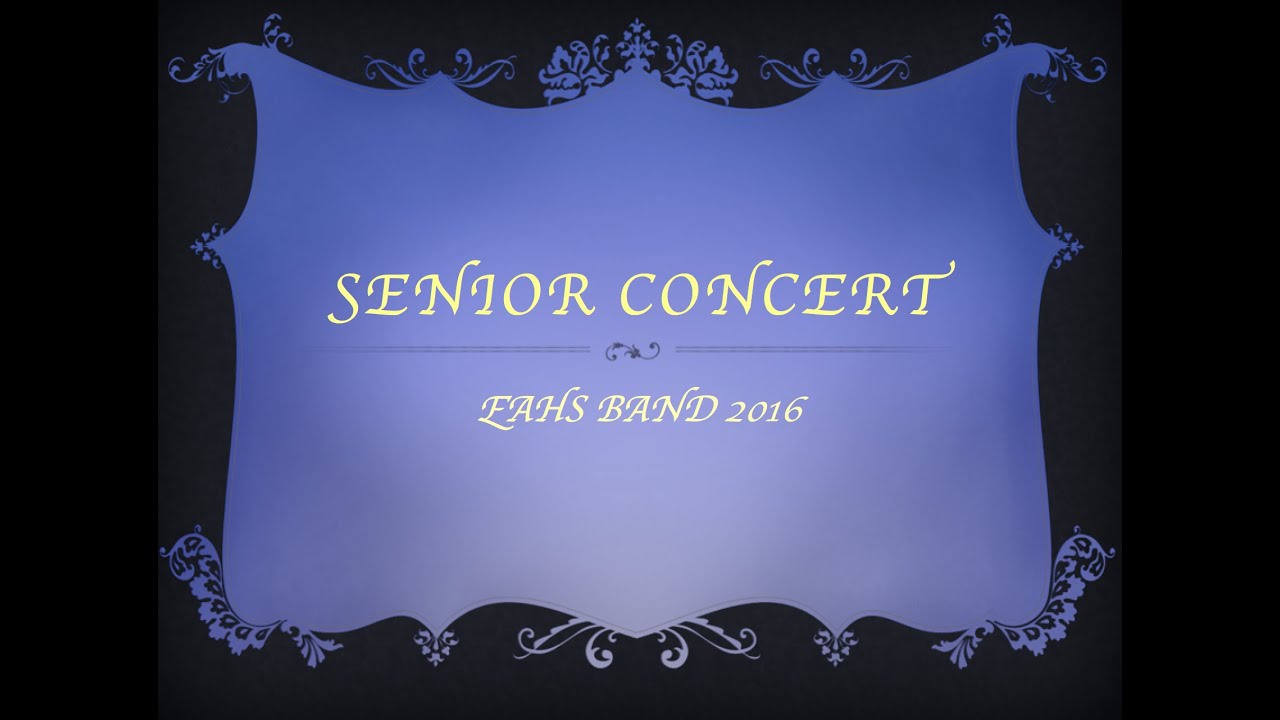 EAHS Band Senior Slideshow 2016