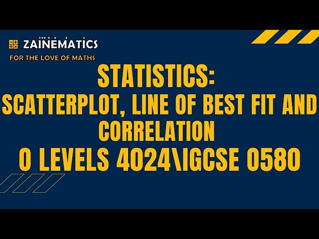 Understanding Statistics: Scatterplots, Lines of Best Fit, and ...