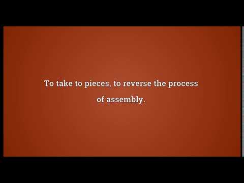 Disassemble Meaning | Wordogram