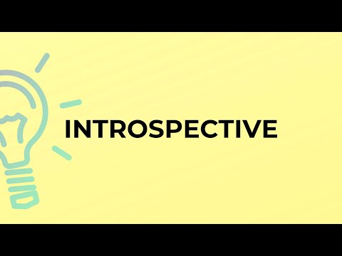 What is the meaning of the word INTROSPECTIVE?
