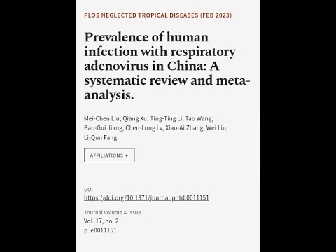Prevalence of human infection with respiratory adenovirus in China: A systematic revi... | RTCL.TV