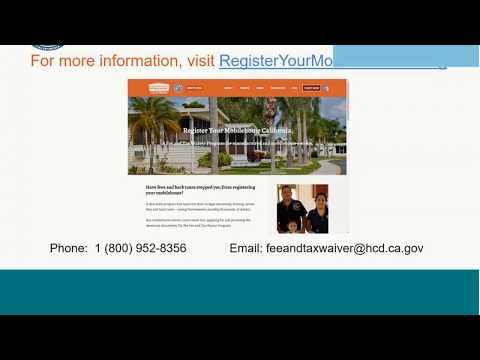 Register Your Mobilehome California - Overview and Application Instructions