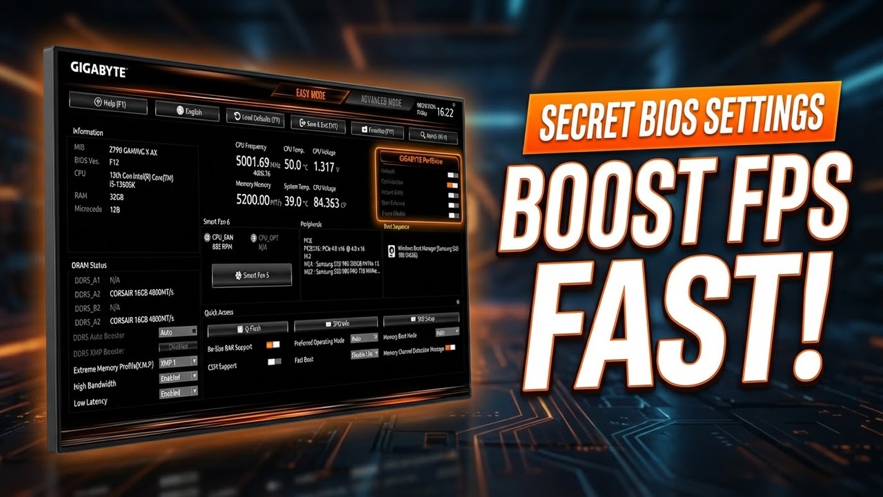 5 BIOS Settings to Boost FPS & Performance