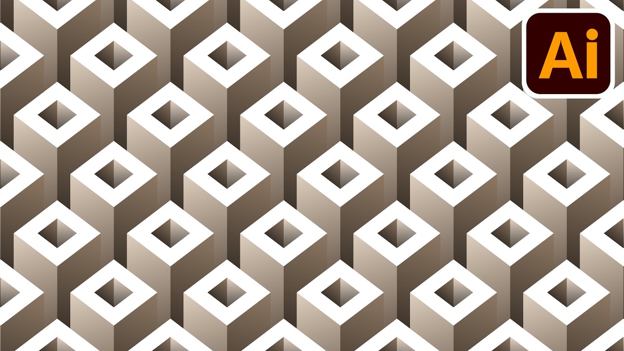 Pattern design | Polygon | Adobe illustrator tutorials | 012