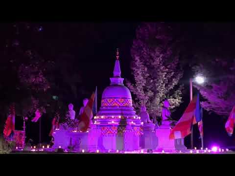 Vesak Aloka Puja Vandana Light Offering Ceremony Indiana Buddhist Temple Lead by Bhante Devananda
