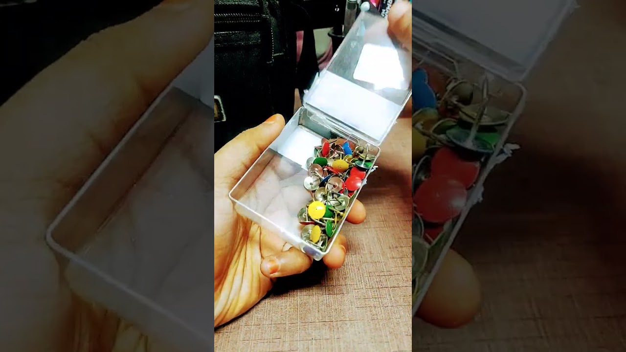 unboxing pins and clips#stationery #colorful #unboxing #asthetic #noticeboard #craft #idea#shorts