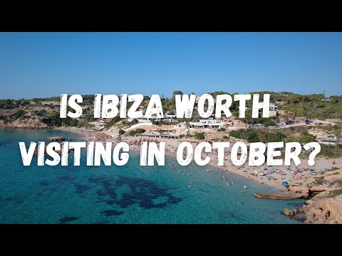 Is Ibiza worth visiting in October? Drone footage of Cala Tarida Beach, October 2023.