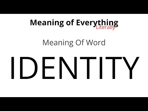 Meaning of Word - Identity Meaning