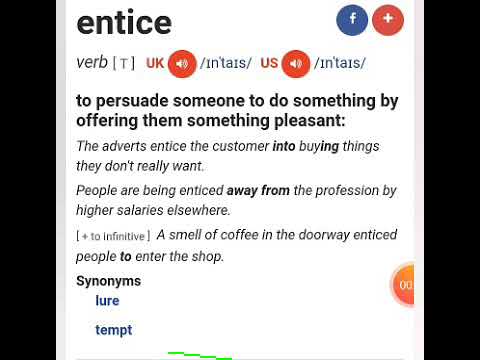 Entice meaning with examples | Word Of The Day | English with Sakib