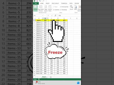 Fix Heading Movement in Excel: Keep Headers in Place While Scrolling #excel