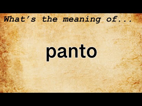 Panto Meaning | Definition of Panto