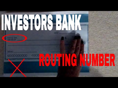 β
Investors Bank ABA Routing Number - Where Is It? π΄