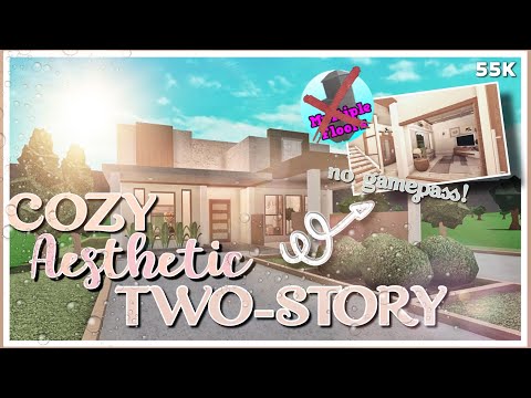 Bloxburg Cozy Aesthetic Two-story House No Gamepass Speedbuild