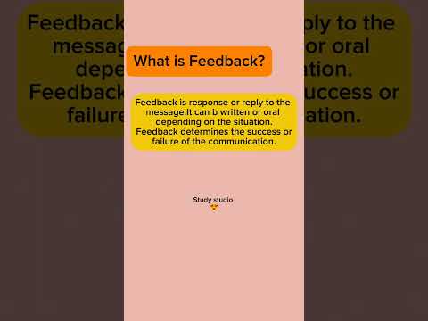 What is Feedback ๐ || Easy Explanation || #Business Communication