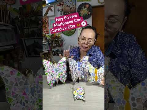 Today Live With Cardboard and Butterfly CDs 馃 3 PM Colombia time #cardboard #butterflies #art