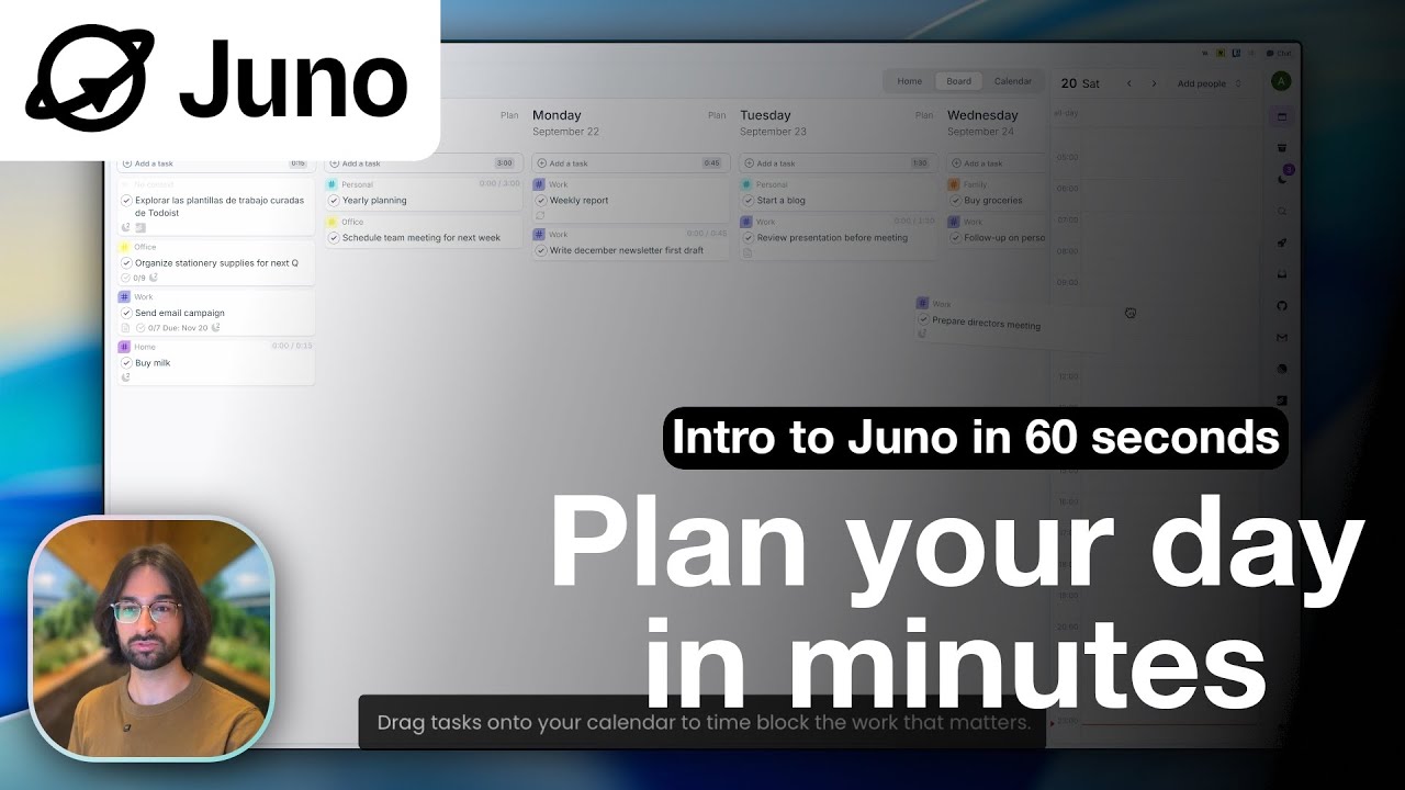 Juno, digital personal planner app – explained in 60 seconds