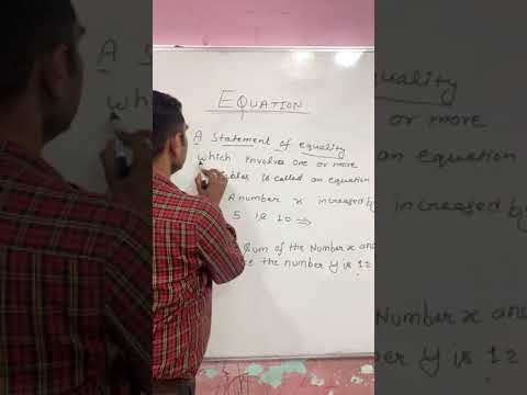 What is Equation... ? #shorts #maths #equation #basicconcepts