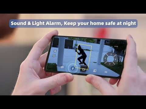 Ctronics 6X Hybrid Zoom Dual-lens Outdoor 355° PTZ Security Camera with 2.4GHz WiFi