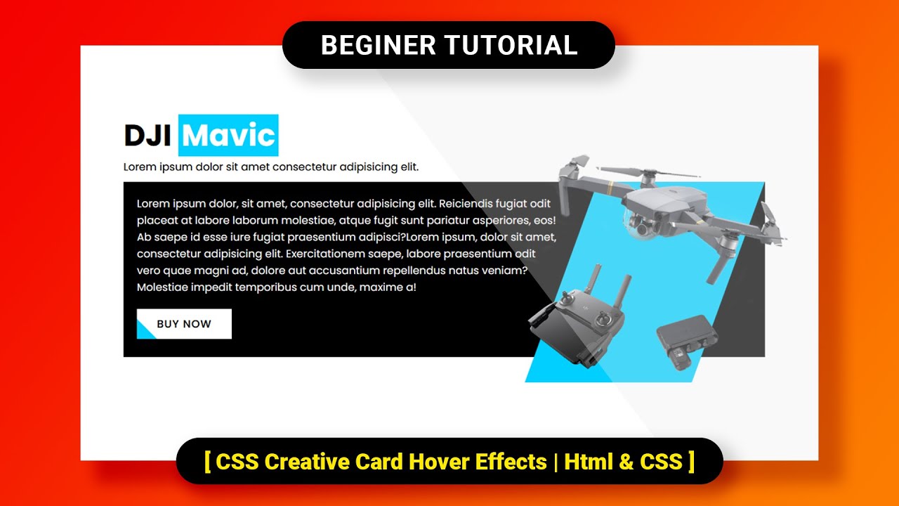 CSS Creative Card Hover Effects | Html & CSS | Beginner Tutorial - 12