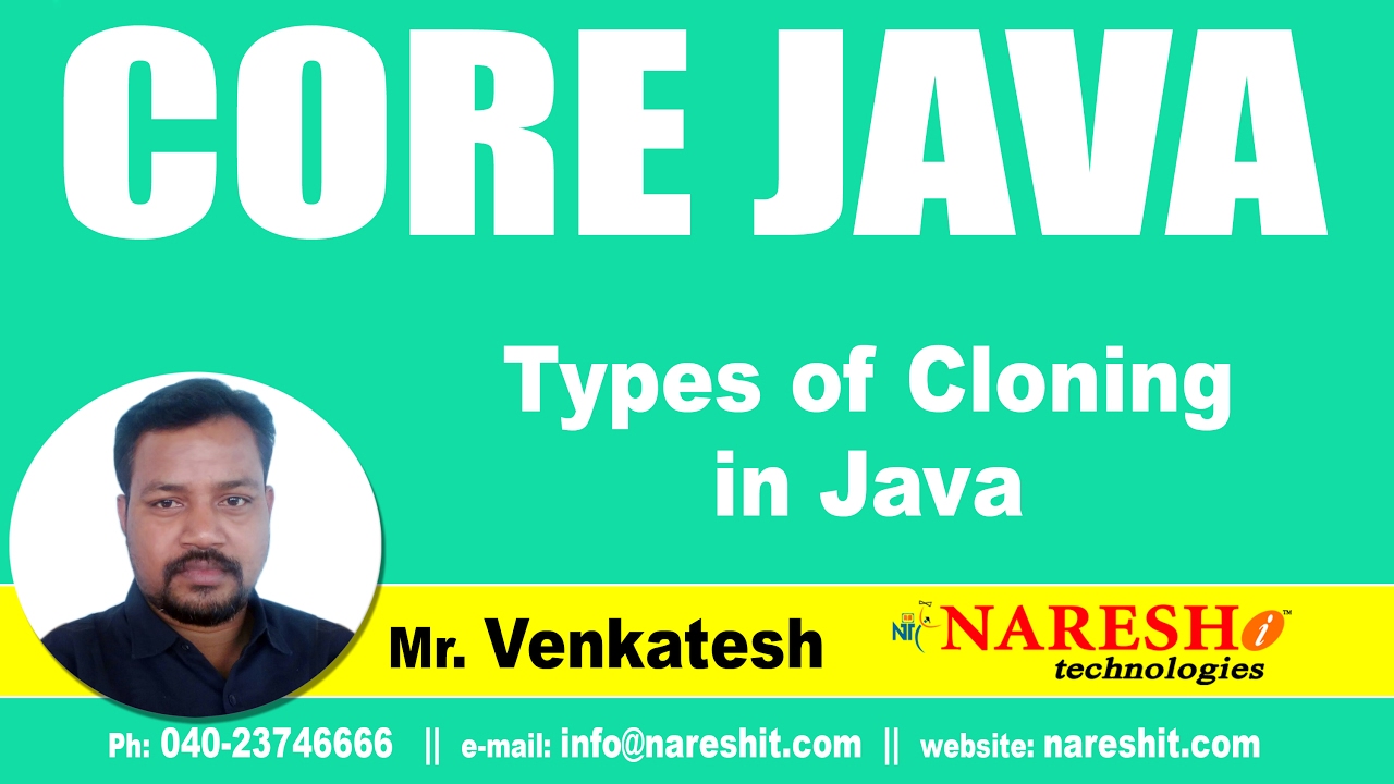 Types of Cloning in Java with Example Program | Core Java Tutorial