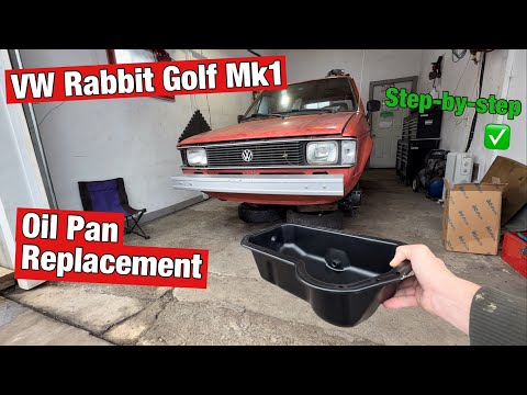 VW Rabbit Golf Mk1 oil pan replacement.