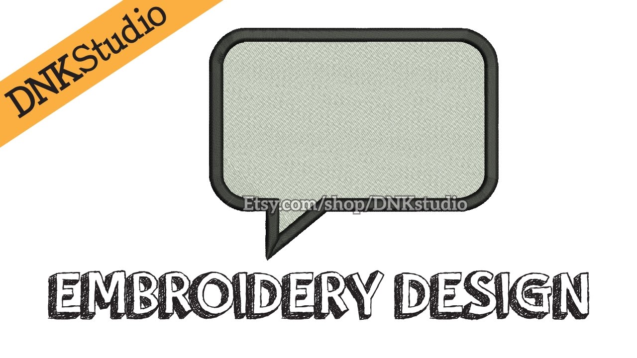 Bubble Speech Talk Embroidery Design