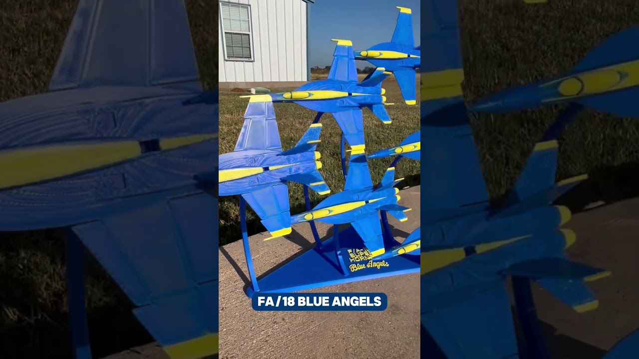 3d printed Blue Angels f-18’s in Delta formation! Thanks for watching! #3dprinting #cool