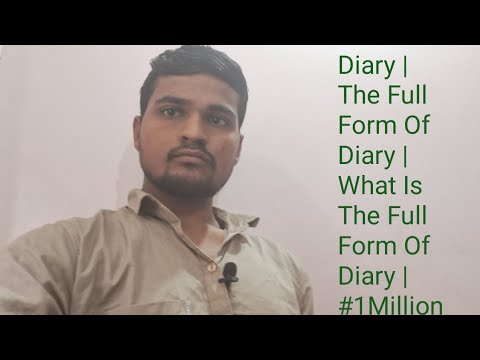 Diary | The Full Form Of Diary | What Is The Full Form Of Diary | #1Million