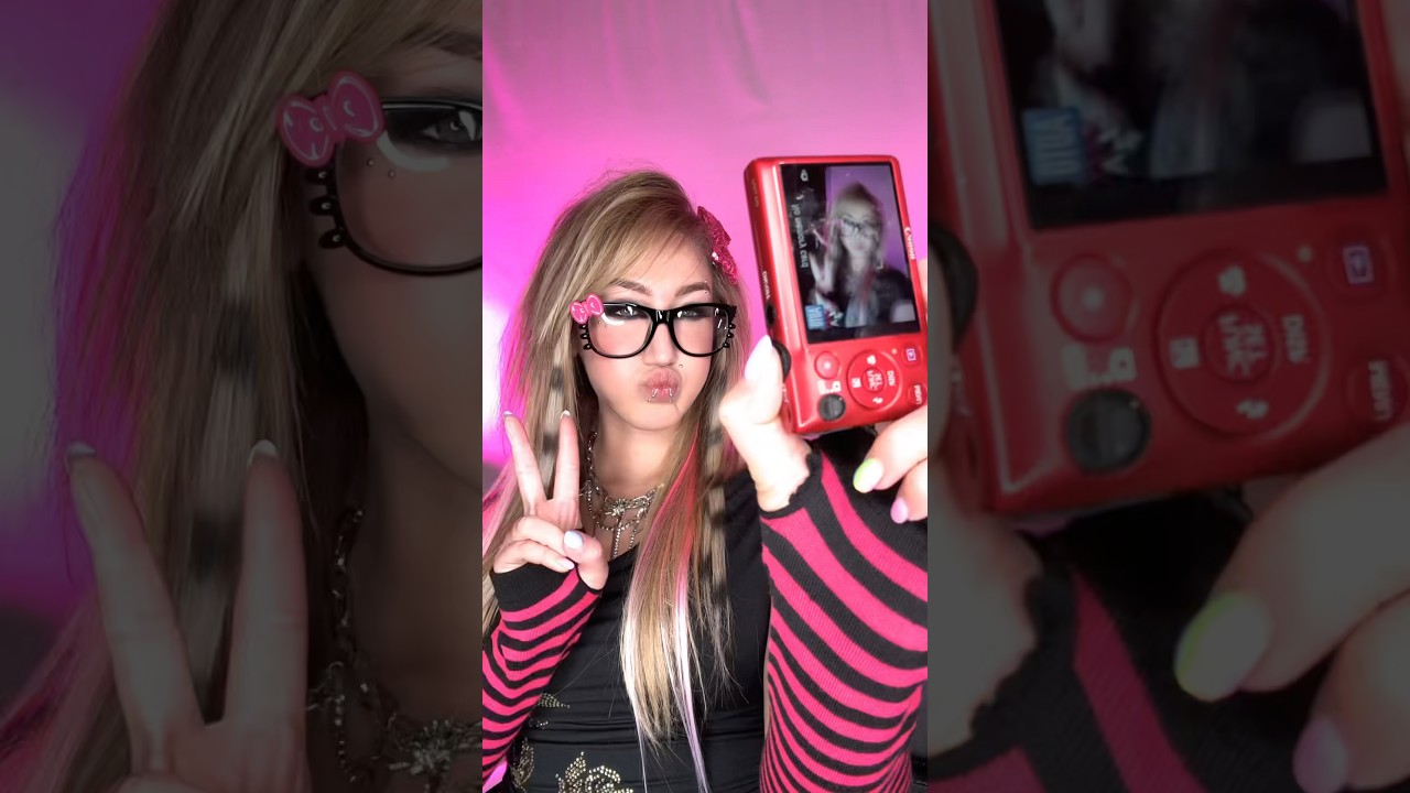 trying out Scene Girl Makeup ☠️🎀 #makeupshorts #y2kmakeup #scenegirl #scenegirlmakeup #emomakeup