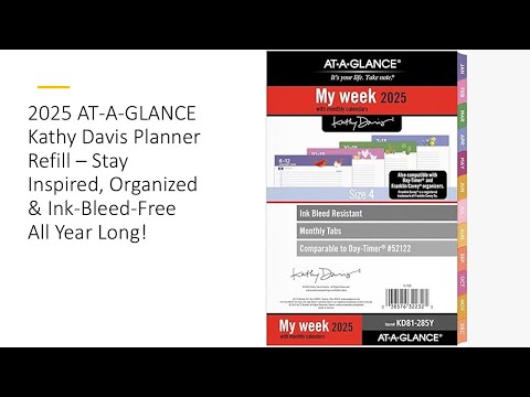 2025 AT-A-GLANCE Kathy Davis Planner Refill– Stay Inspired, Organized & Ink-Bleed-Free All Year Long