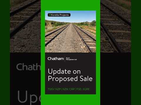 Update on Proposed Sale | Chatham Rock Phosphate (TSXV: NZP)