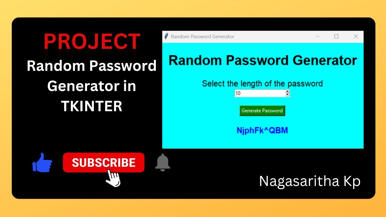 T_48: PROJECT : Random Password Generator in Tkinter