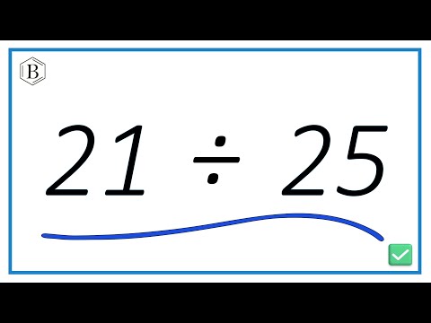 21 Divided by 25 (21 รท 25) Using Long Division โ Step-by-Step Tutorial