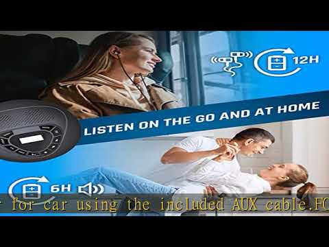 KLIM Speaker + Portable CD Player with Speakers + New 2022 + Walkman + Rechargeable Battery + Porta