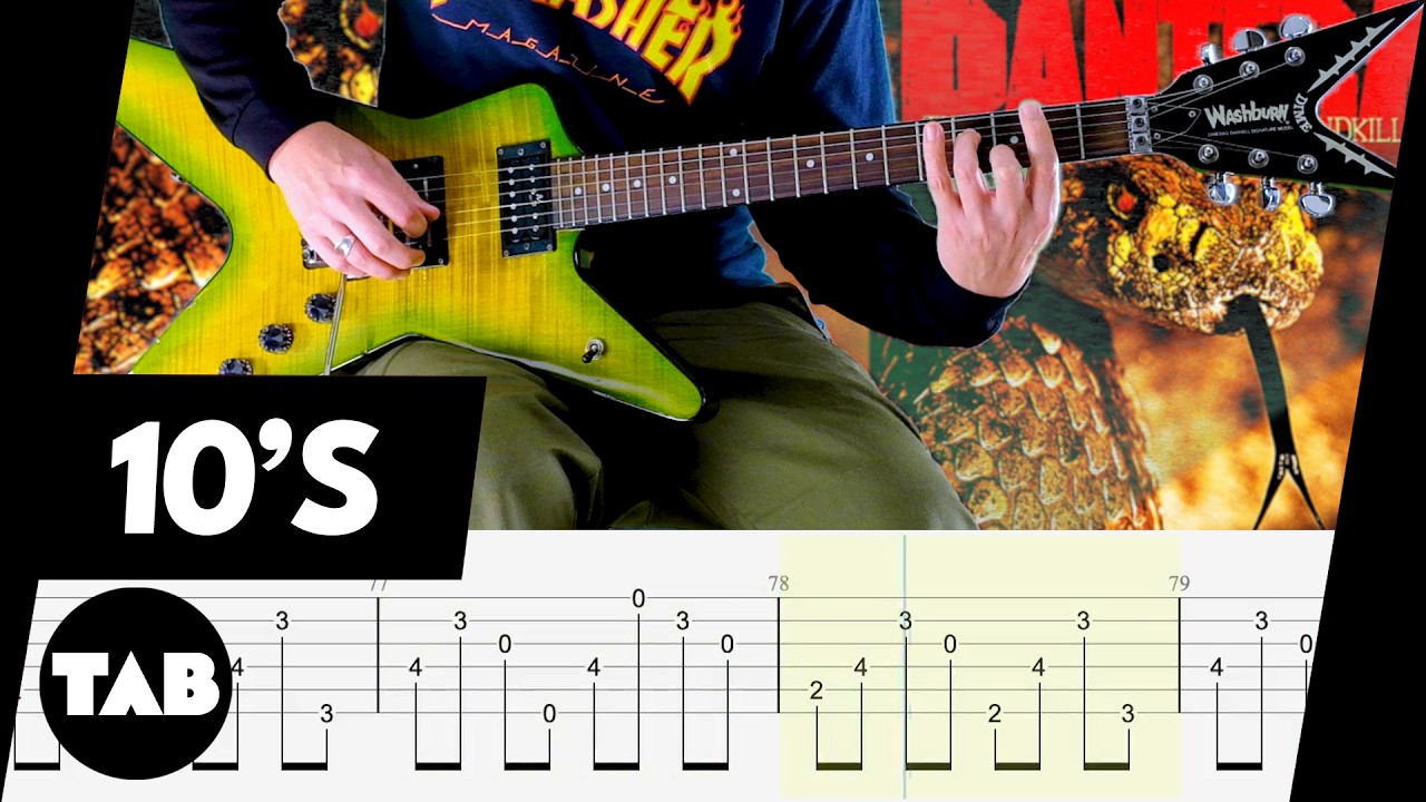 10's Pantera Guitar TAB | Lesson | Tutorial | Cover