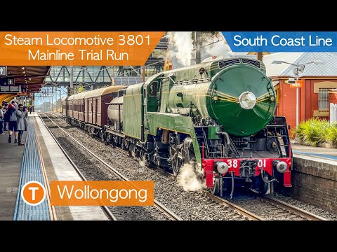 Transport for Sydney Vlog 670: Wollongong Part 3 + Steam Locomotive 3801 Mainline Trial Run