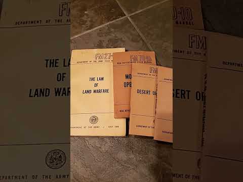 old military army field manuals from 1940s and 1950s