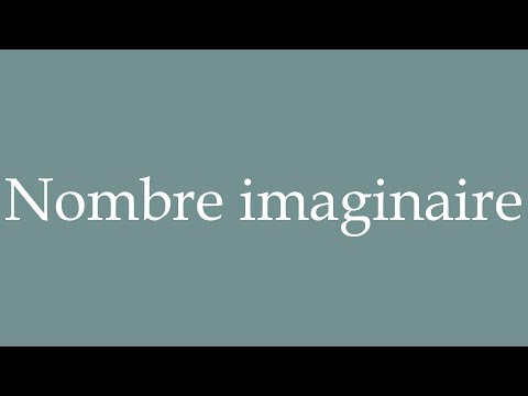 How to Pronounce ''Nombre imaginaire'' (Imaginary number) Correctly in French